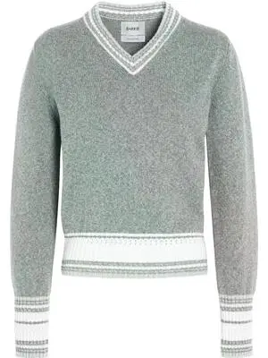 BARRIE Cashmere V-neck Sweater - Blue