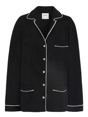 BARRIE Ultra-fine Camp Collar Shirt - Black