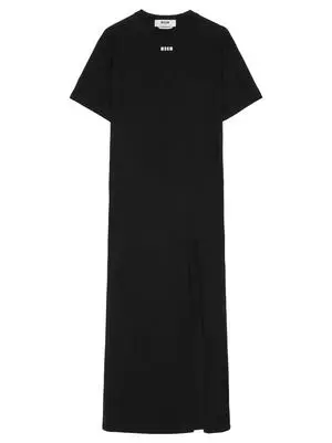 MSGM Logo-print Maxi Dress - Black