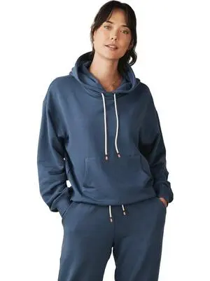 LOSANO Relaxed Fleece Hoodie - Blue / Navy