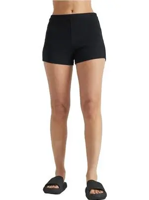 LOSANO Afterhours Ribbed Lounge Shorts - Black