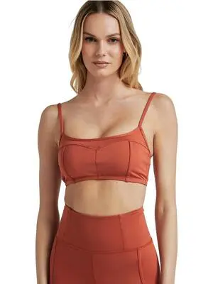 LOSANO Seam Bralette - Brown