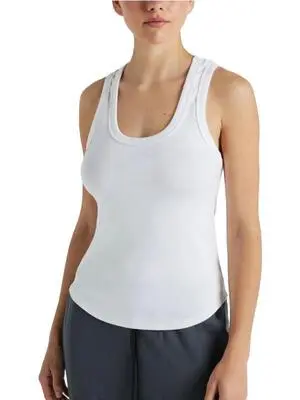 LOSANO Serene Rib Tank - White