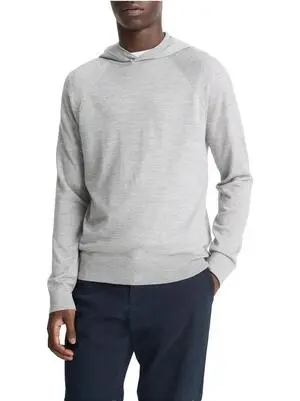 Vince Featherweight Merino Wool-cashmere Hoodie - Gray