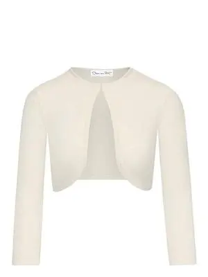 Oscar De La Renta Wool-blend Bolero - Natural