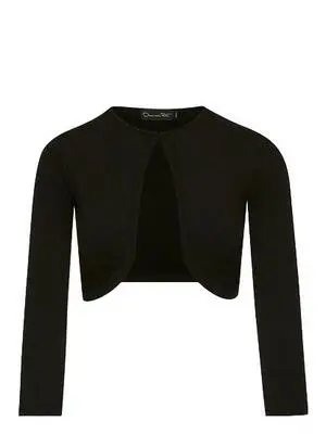 Oscar De La Renta Wool-blend Bolero - Black