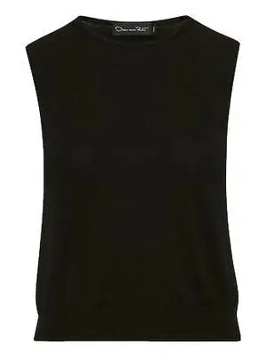 Oscar De La Renta Wool-blend Tank - Black