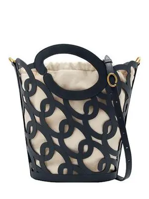 Oscar De La Renta Chain-link Leather Tote - Natural