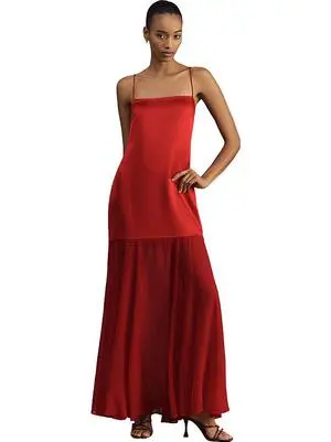 Shona Joy Moraya Drop-waist Maxi Dress - Chili