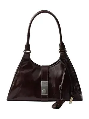 Prada Medium Leather Tote Bag - Dark Brown