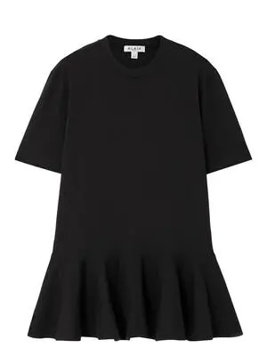 Alaïa Oversized Cotton-jersey T-shirt With Poplin Trim - Black