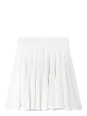 Alaïa Pleated Jersey Mini Skirt - White