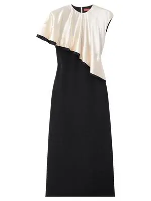Altuzarra Topolino Layered Silk-satin Midi Dress - Black