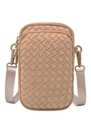 SOL AND SELENE Divide & Conquer Woven Neoprene Bag - Nude