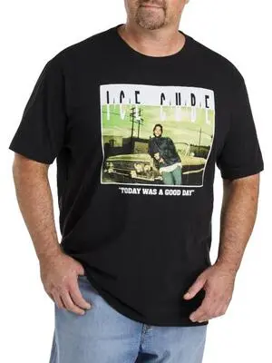 TRUE NATION BY DXL Big & Tall Ice Cube Today Was A Good Day Graphic Tee - Black