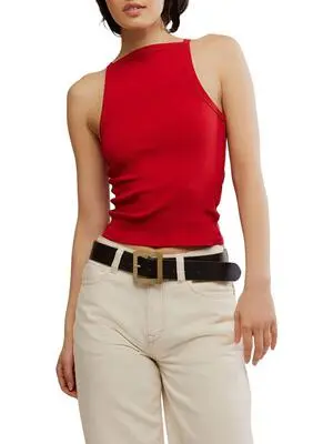 Free People Free People Mia Rib Tank Salsa