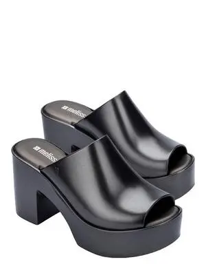 Melissa Hype Platform Slide Sandal - Dark Silver