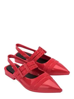 Melissa Melissa Ladylike Mary Jane Flats Red/ Black