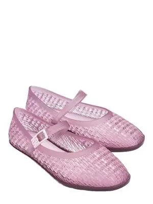 Melissa Harper Mary Jane Flat - Clear Pink