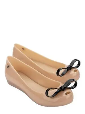 Melissa Melissa Ultragirl Bow III Flat Beige/ Blck