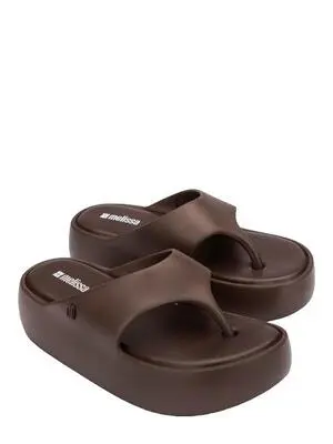 Melissa Free Platform Flip Flop - Bronze