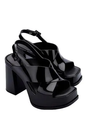 Melissa Dance Slingback Platform Sandal - Black