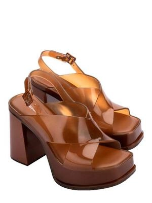 Melissa Dance Slingback Platform Sandal - Brown