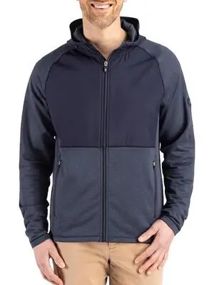 Cutter & Buck Peshastin Fleece Hybrid Jacket - Navy Blue Heather