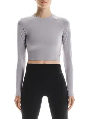 On Studio Long Sleeve Cropped Top - Lilac