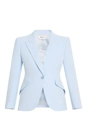 Alexander McQueen Single-breasted Blazer - Pearl Blue