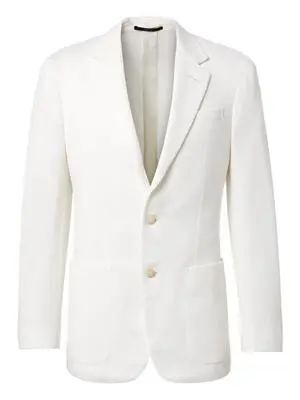 Dunhill Cotton Piqué Blazer - White