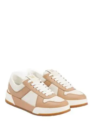 Max Mara Chill Leather Sneakers - Beige