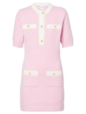 Patou Waffle-knit Cotton Minidress - Pink