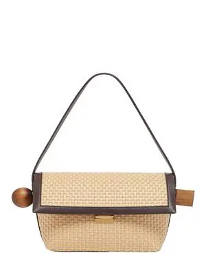 Jacquemus Le Rond Geometric Raffia Shoulder Bag - Le Rond Carre Raffia