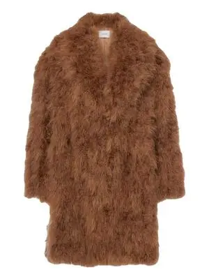 YVES SALOMON Feather Coat - Brown