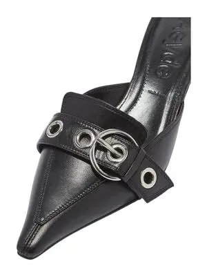 AeydĒ Danielle Leather Mules - Black