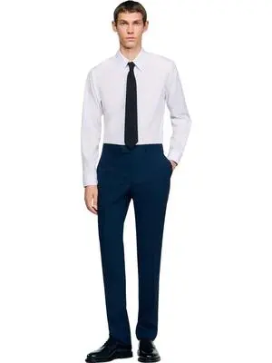 Sandro Classic Wool Suit Trousers - Royal Blue