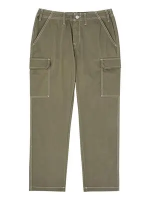 True Religion Contrast-stitch Twill Cargo Trousers - Khaki