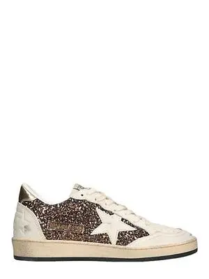 GOLDEN GOOSE Ball Star Glitter-embellished Low-top Trainers - White/comb