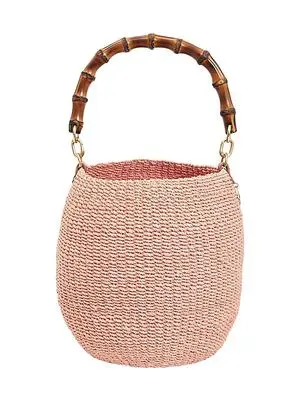 Clare V. Pot De Miel Bag With Bamboo Handle - Blush