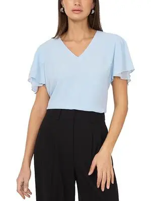 Vince Camuto Tulip Sleeve Top - Frozen