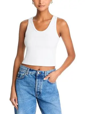 PERFECTWHITETEE Blondie Rib Knit Tank Top - White