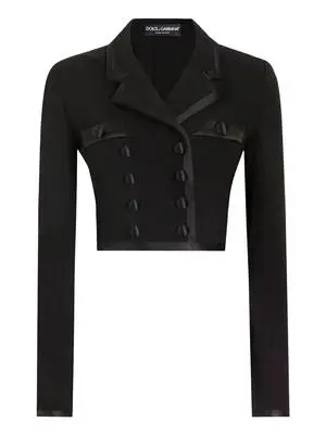 Dolce & Gabbana Double-breasted Cropped Jacket - Black