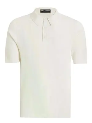 Dolce & Gabbana Short-sleeved Polo Shirt - White