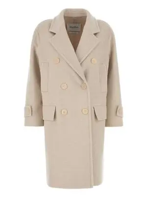 Max Mara Max Mara Nogara Collared Coat Beige