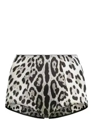 Dolce & Gabbana Leopard-print Culotte Briefs - Grey