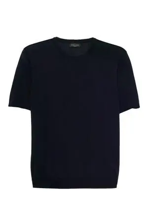 ROBERTO COLLINA Fine-knit T-shirt - Blue