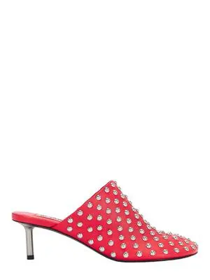 JIL SANDER Jil Sander Studded Mule Heel Red