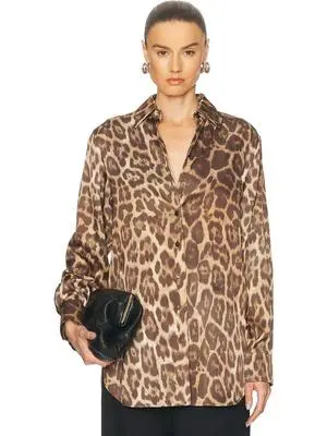 Stella McCartney Leopard Print Shirt - Multicolor Brown