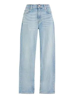 GANNI Mid-rise Straight-leg Jeans - Light Denim
